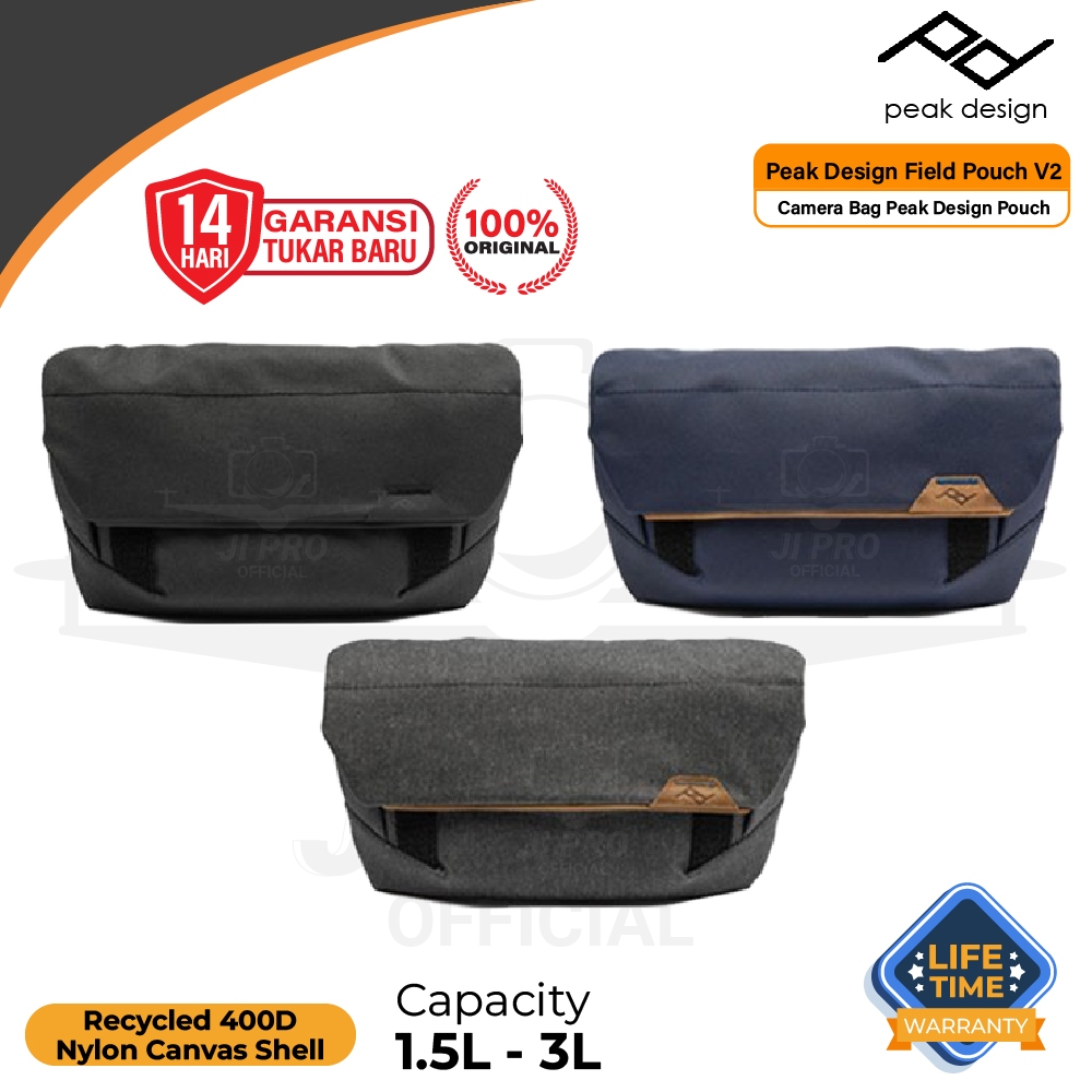 Jual Peak Design Field Pouch V2 BLACK/CHARCOAL/MIDNIGHT Camera Bag Peak ...