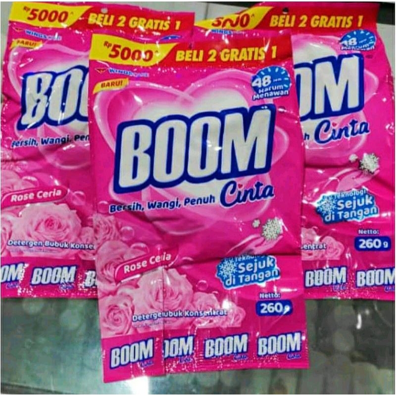Jual (3pcs) Promo Sabun Cuci Baju Boom 5rban Deterjen Boom Dapat 3pcs ...