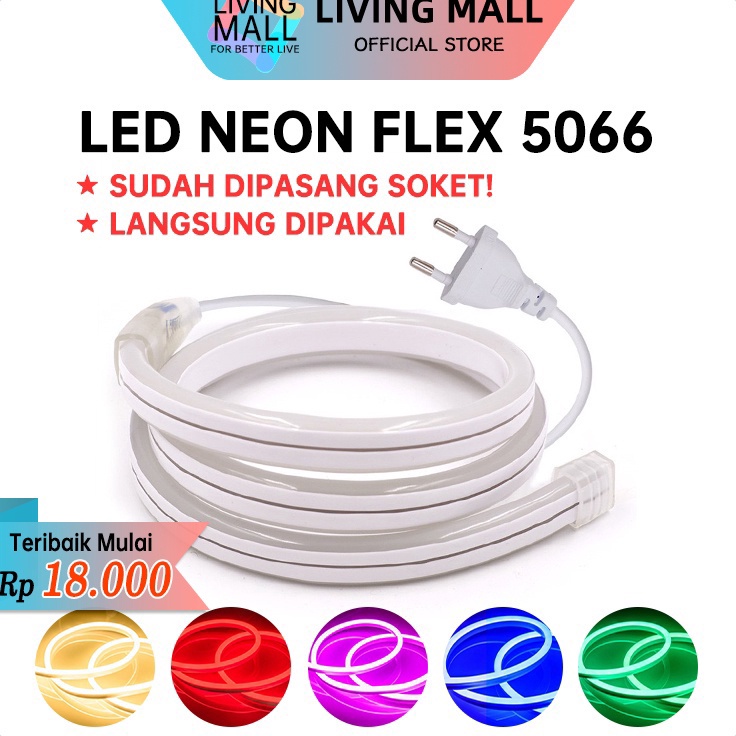 Jual Paket Lampu Strip LED Neon Flex 22V IP65 Waterproof Lengkap ...