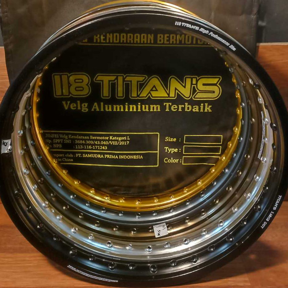 Jual ALLOY TITANS 160 RING 18 KILAT/GLOSSY GOLD/SILVER/BROWN/TITANIUM ...