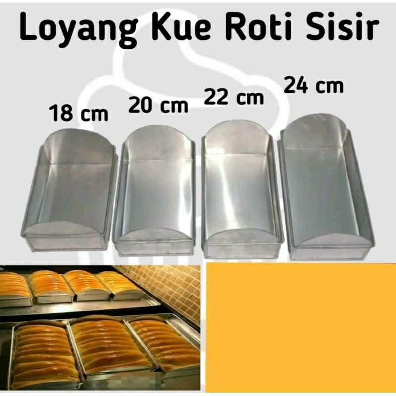 Jual loyang roti sisir bahan alumunium tebal ukuran 18 20 22 24cm ...