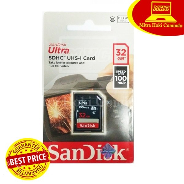 Jual SD CARD SANDISK 32GB SD CARD SANDISK ULTRA 32GB 100MBPS SDSDUNR | Shopee Indonesia