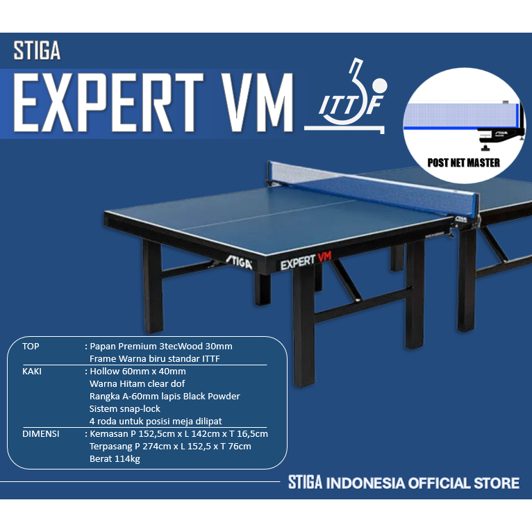 Jual STIGA Table EXPERT VM 30mm | Meja Pingpong Standar ITTF Original ...