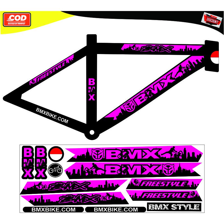 Jual STIKER VARIASI SEPEDAH BIKE BMX VARIASI MOTIF TERBARU MOTIF BMX ...