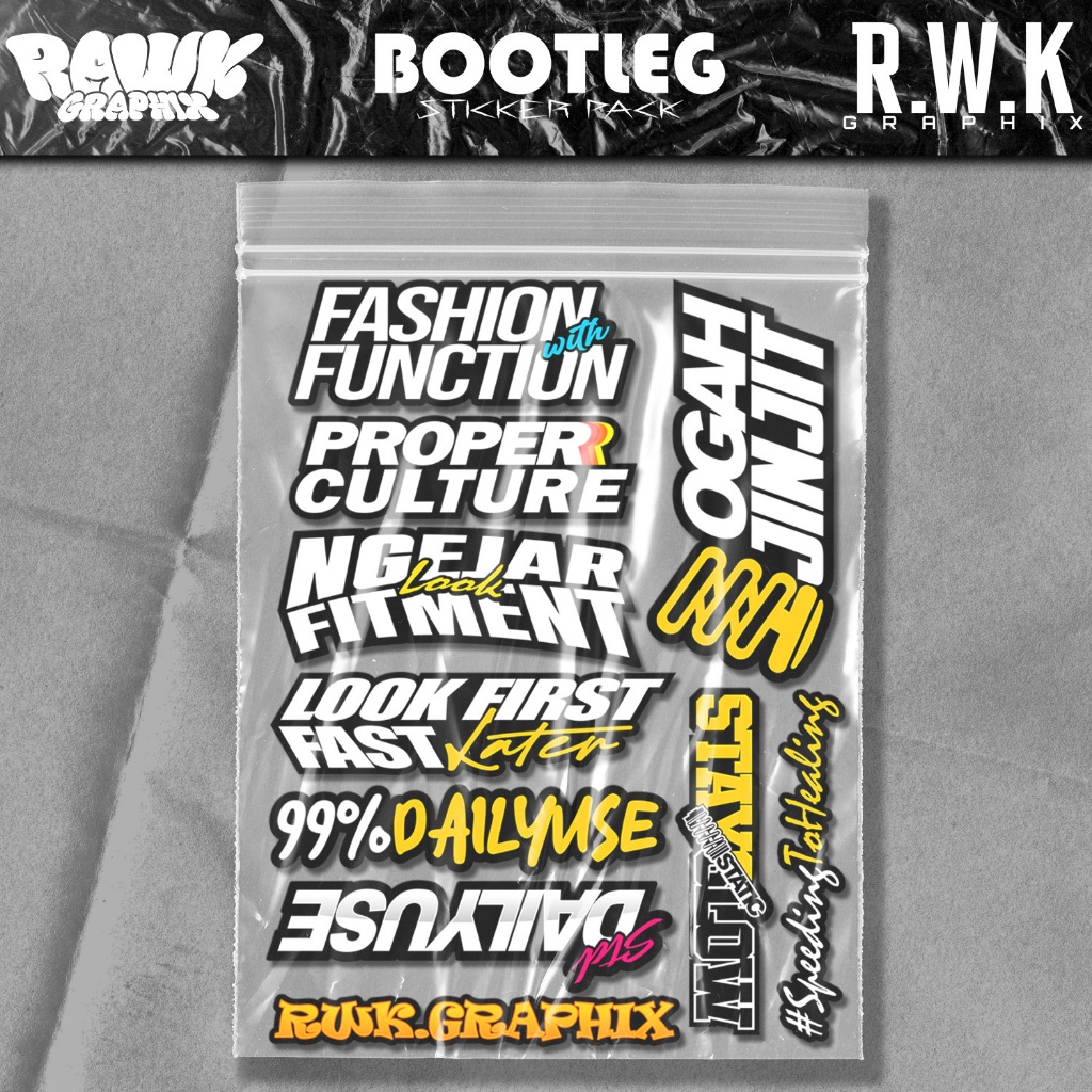 Jual Sticker Pack Ogah Jinjit Proper Culture Bahan Vinyl Stiker Untuk ...