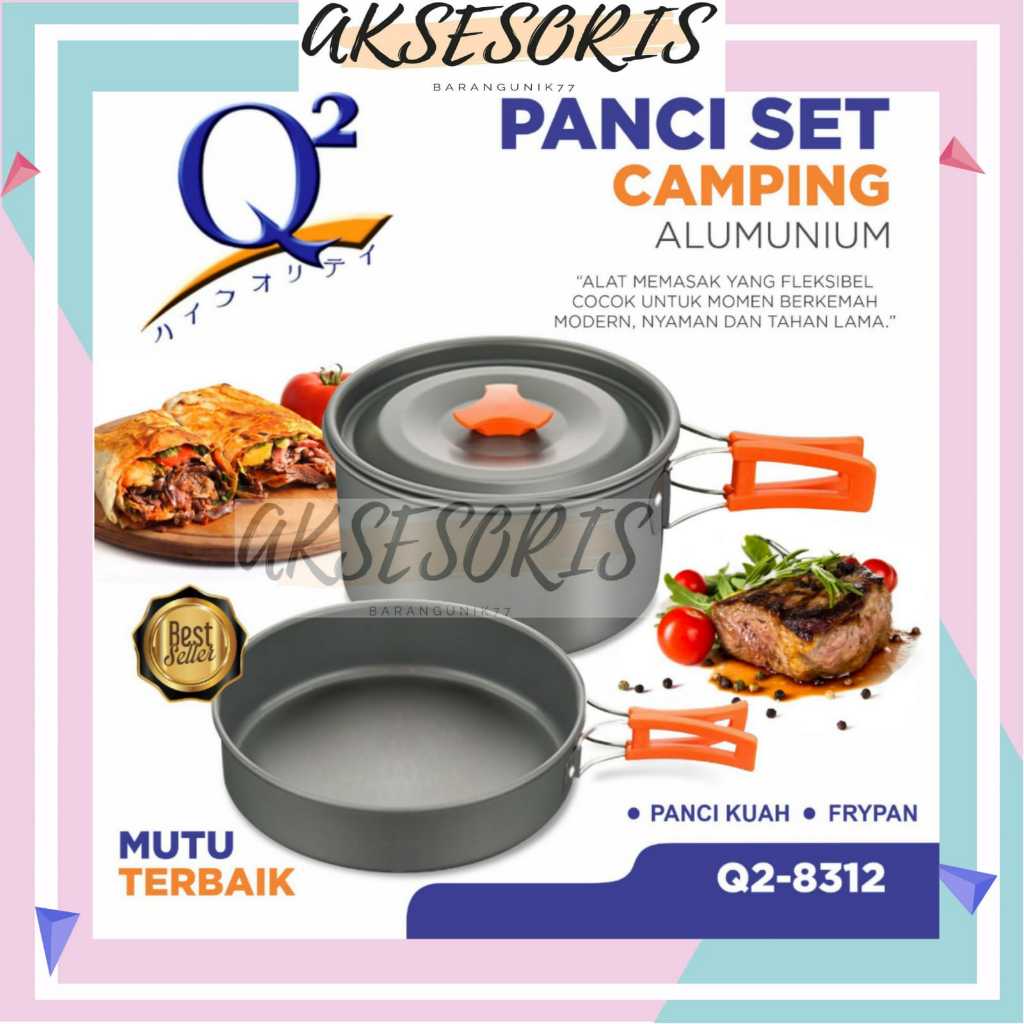 Jual PANCI SET CAMPING Q2-8312 / PANCI SET CAMPING ALUMUNIUM Q2 8312 ...