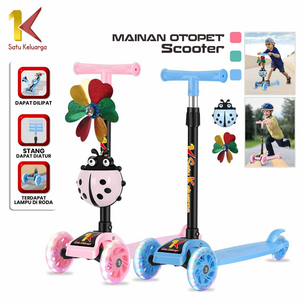 Jual Satu Keluarga Skuter Kumbang Anak M95 Mainan Otopet Scooter Anak ...