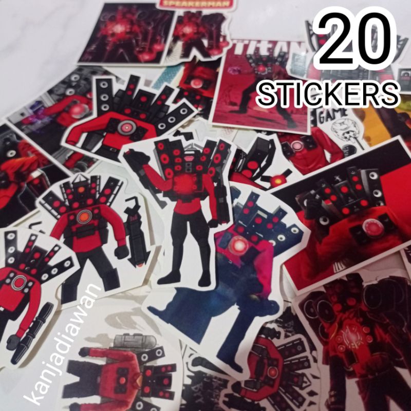 Jual Stiker Speaker Man 20pcs Skibidi Toilet Sticker Speakerman ...