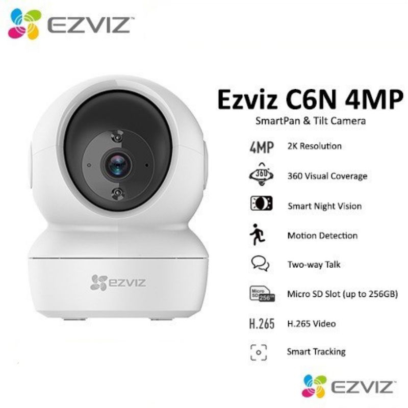 Jual EZVIZ C6N 4MP SMART CCTV WIFI PAN & TILT IP CAMERA | Shopee Indonesia