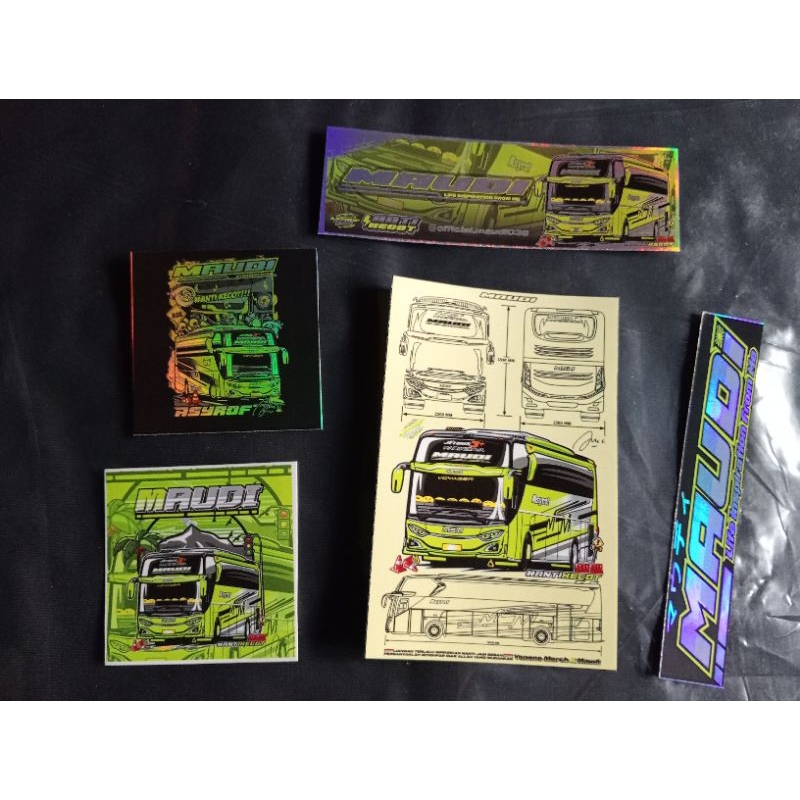 Jual Pusat STIKER bus MAUDI asyrof ORIGINAL by Densis | Shopee Indonesia