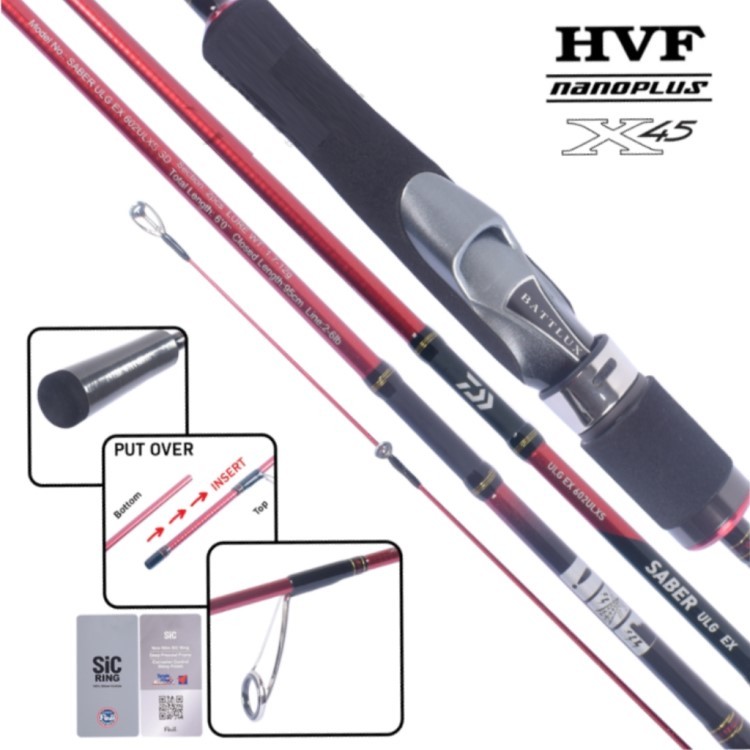 Jual Joran Spinning Daiwa Saber ULG EX | Pilih Ukuran | Shopee Indonesia