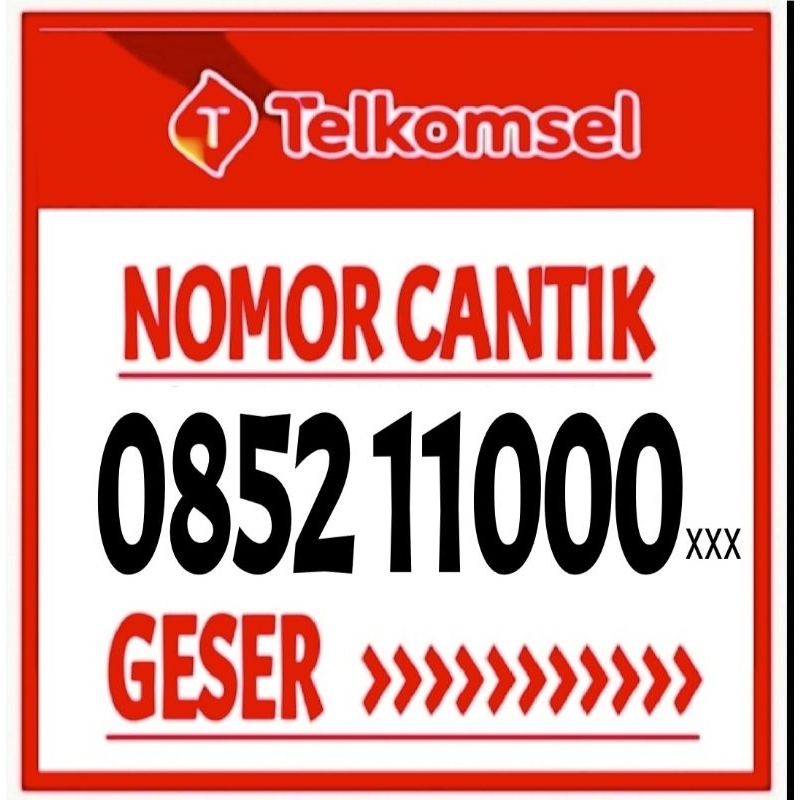 Jual Kartu Perdana Nomor Cantik Telkomsel Simpati 0852 11000 Kartu ...