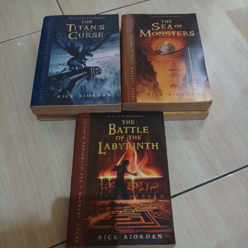 Jual buku novel fantasi Remaja petualangan Percy Jackson bahasa Inggris ...