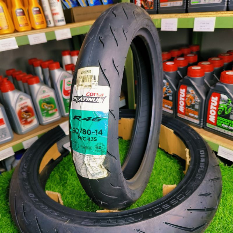 Jual BAN MOTOR CORSA PLATINUM R46 UKURAN 90/80-14 TUBELESS ( BEAT VARIO ...