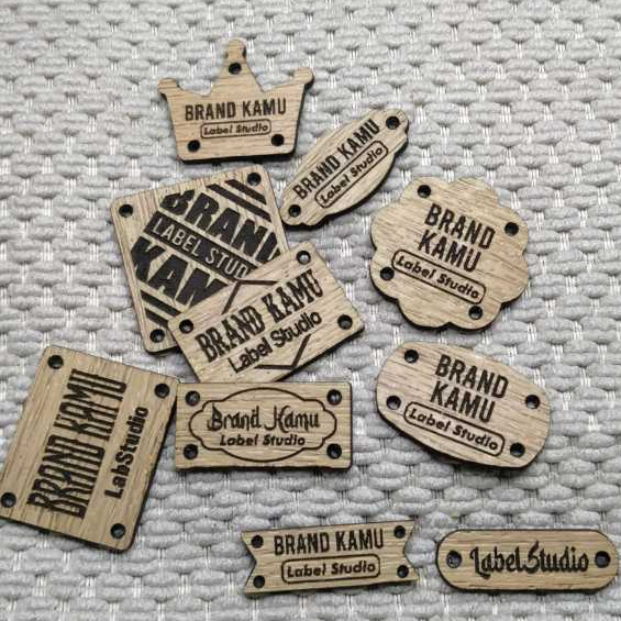 Jual Label Kayu | MEDIUM | Label Hijab | Label Brand | Label Bahan Kayu ...