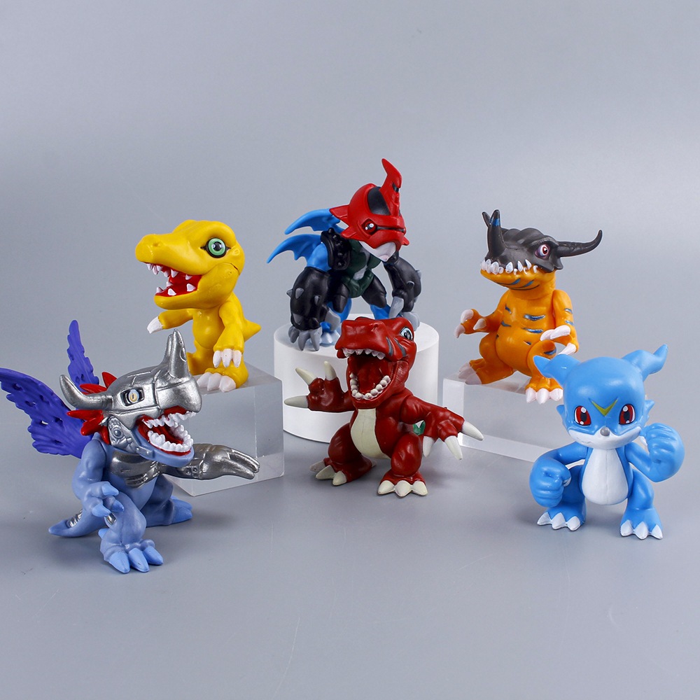 Jual Set Figure Digimon Agumon Greymon Veemon Tyrannomon 8 cm | Shopee ...