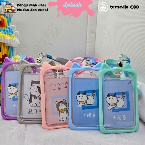 Jual Lanyard Kucing ID Card Motif Kucing Lanyard ID Card Transparan ...