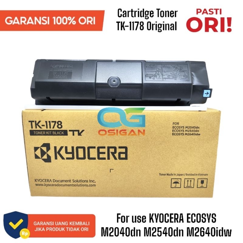 Jual Toner Cartridge TK-1178 Kyocera M2040dn M2540dn M2640idw Original 100% | Shopee Indonesia