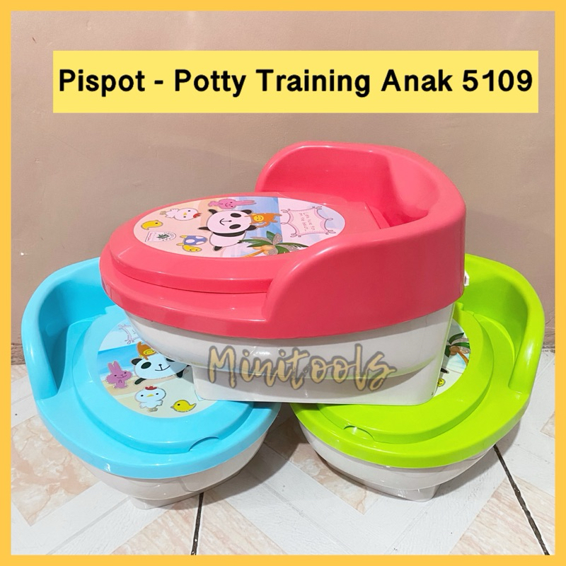Jual Pispot Potty Training Anak Closet Duduk Anak Green Leaf 5109 ...