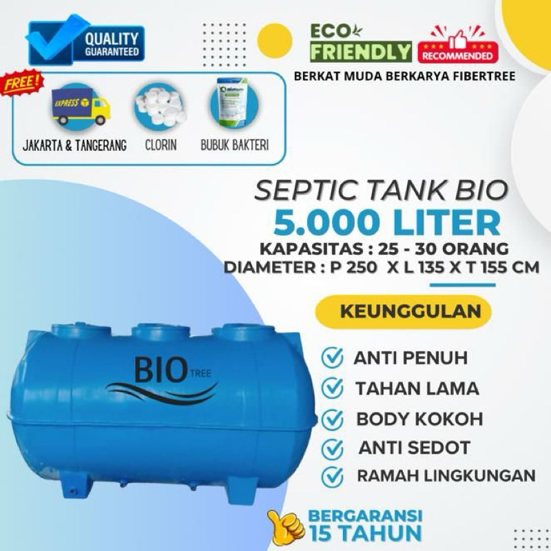 Jual septic tank bio biotech biofil biofilter biotank biotaff 5.000 ...