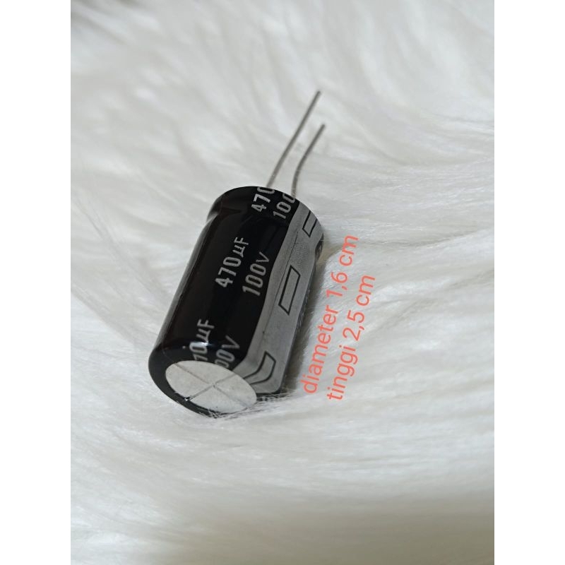 Jual 50 pcs kapasitor elco 470uf 100v Elko capacitor 470 uf 100 volt | Shopee Indonesia