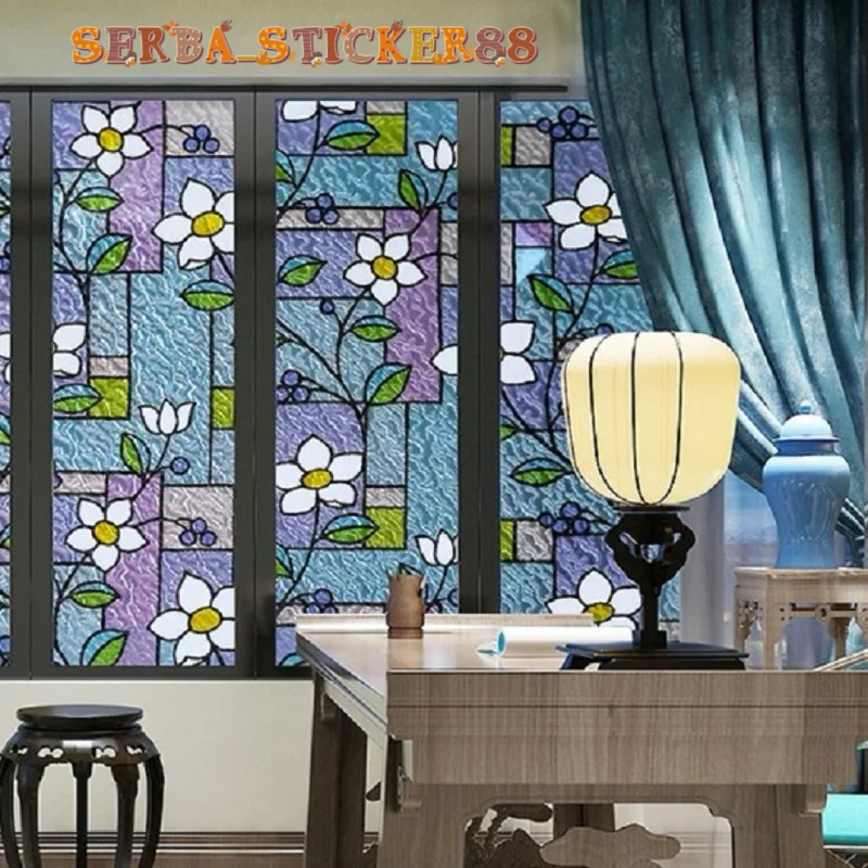 Jual Sticker Kaca Jendela Stiker Kaca Bermotif L122Cm x P25cm | Shopee ...