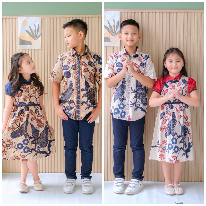 Jual Baju batik anak modern / Dress batik anak cewek / Kemeja batik ...