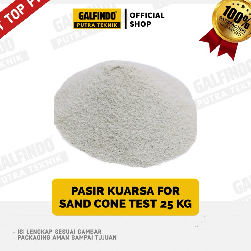 Jual GALFINDO PASIR KUARSA FOR SAND CONE TEST 25 KG ORIGINAL | Shopee ...
