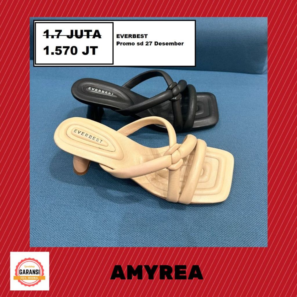 Jual Sepatu sandal Heels Everbest wanita seri AMYREA 100% original ...