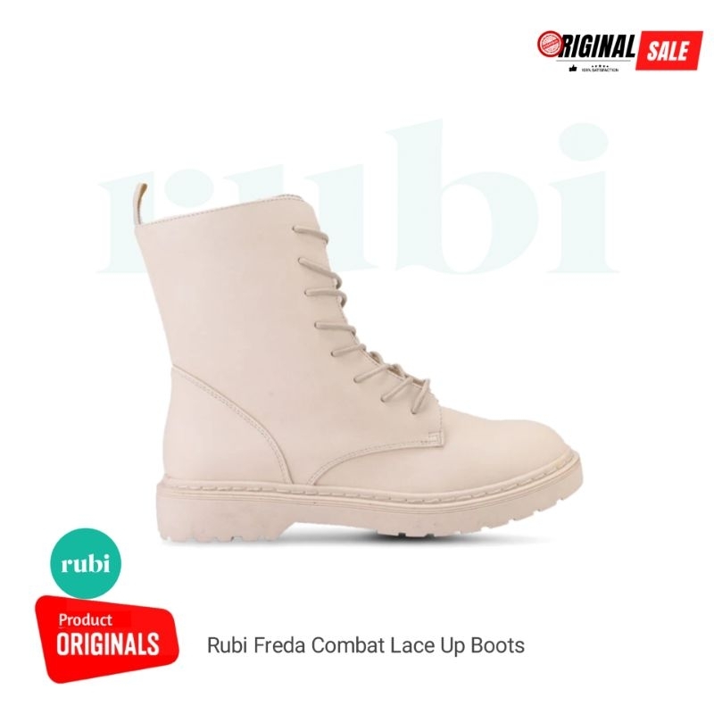Jual Rubi Freda Combat Lace Up Boots Original | Shopee Indonesia