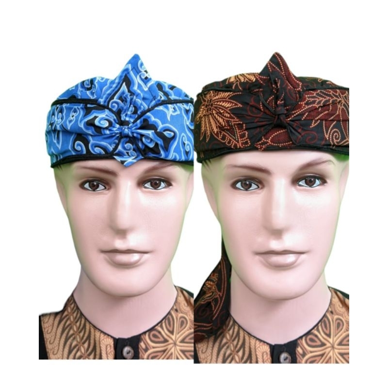 Jual Blangkon Sunda batik/iket tertutup motif batik/blangkon Jawa sund ...