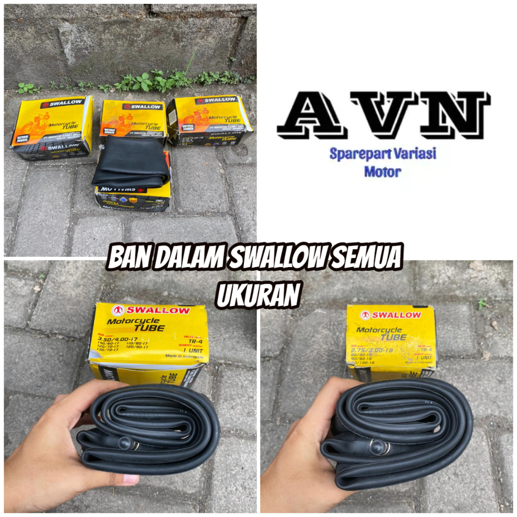 Jual BAN DALAM MOTOR SWALLOW SEMUA UKURAN// BAN DALAM MOTOR SWALLOW LENGKAP RING 14 RING 17 ...