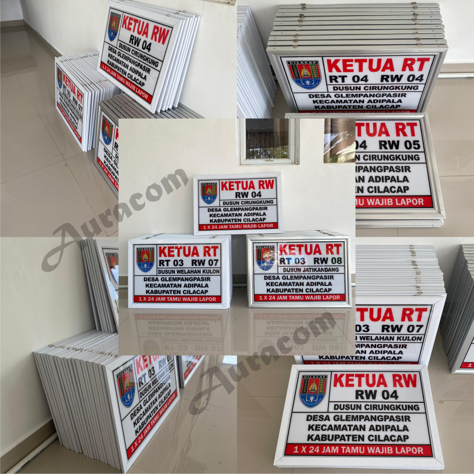 Jual Plang Ketua RT/RW, Plang Desa, Papan Ketua RT/RW, Plang Custom ...