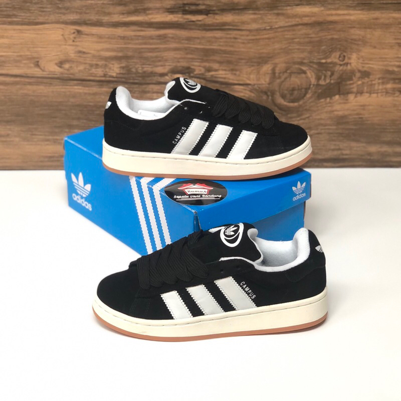 Jual Sepatu Adidas Campus 00s Black White Gum | Shopee Indonesia