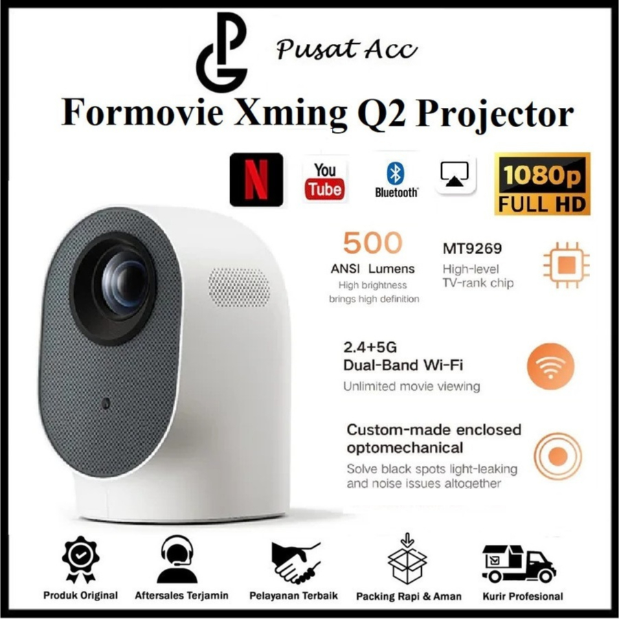 Jual Formovie Xming Q2 Smart Projector 500 ANSI Lumens 1080P FHD ...