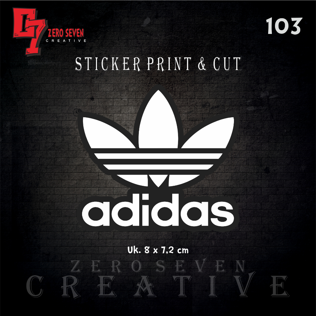 Jual STIKER LOGO ADIDAS BUNGA / STIKER BRAND / STIKER MOTOR / STIKER ...
