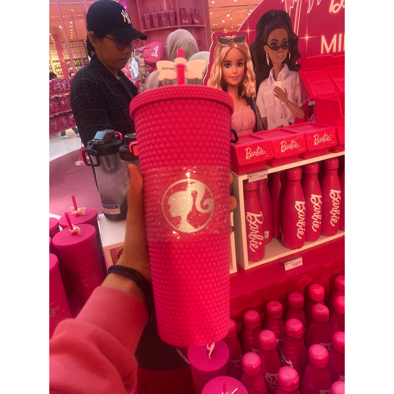 Jual tumblr barbie kacamata X Miniso pink minus sedotan | Shopee Indonesia
