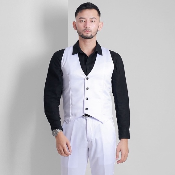 Jual Premium Goldy Outfit Rompi Putih Formal Peaky Series ESZ | Shopee ...