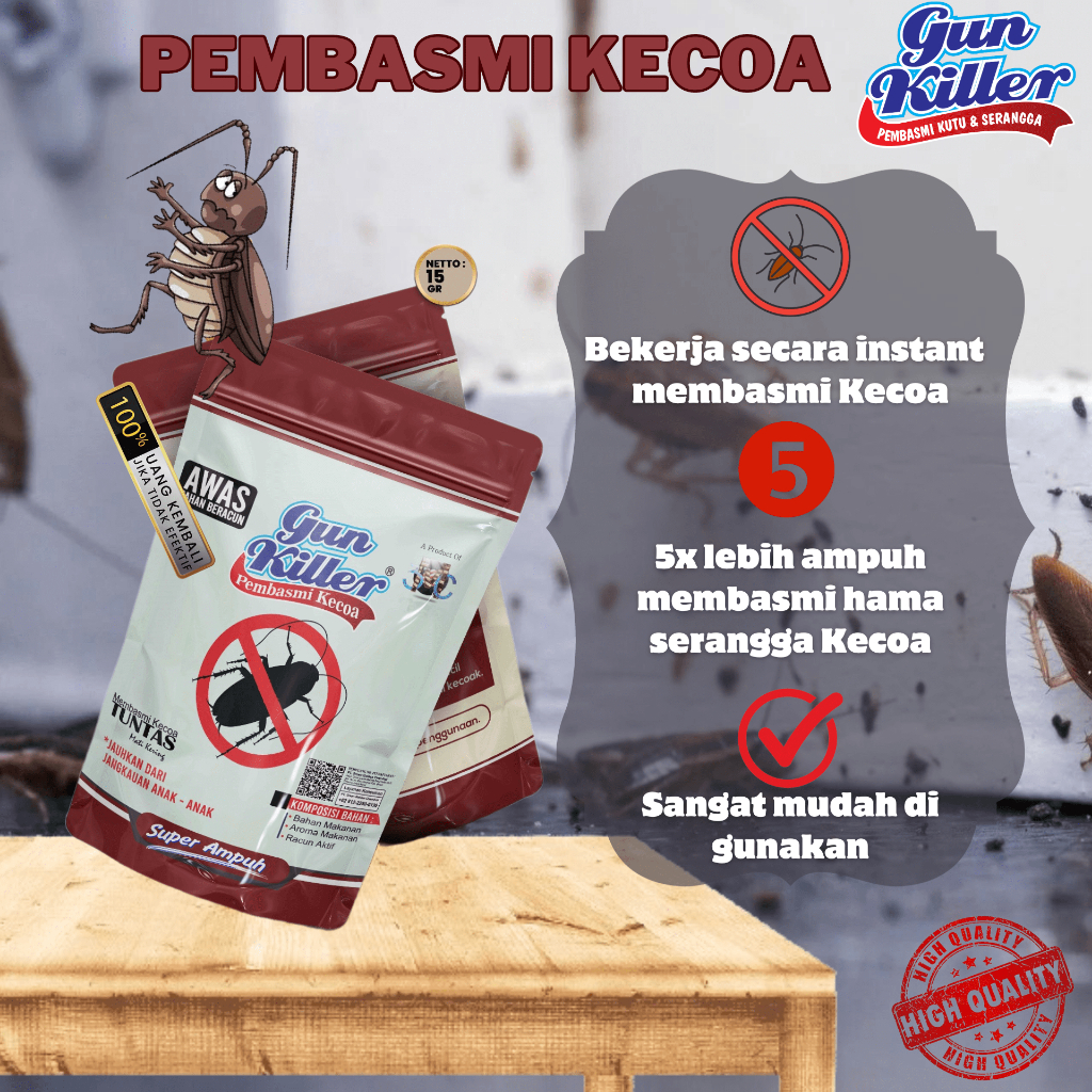 Jual Pembasmi Kecoa, Pembasmi Hama, Racun Kecoa Anti Kecoa Bubuk Umpan ...