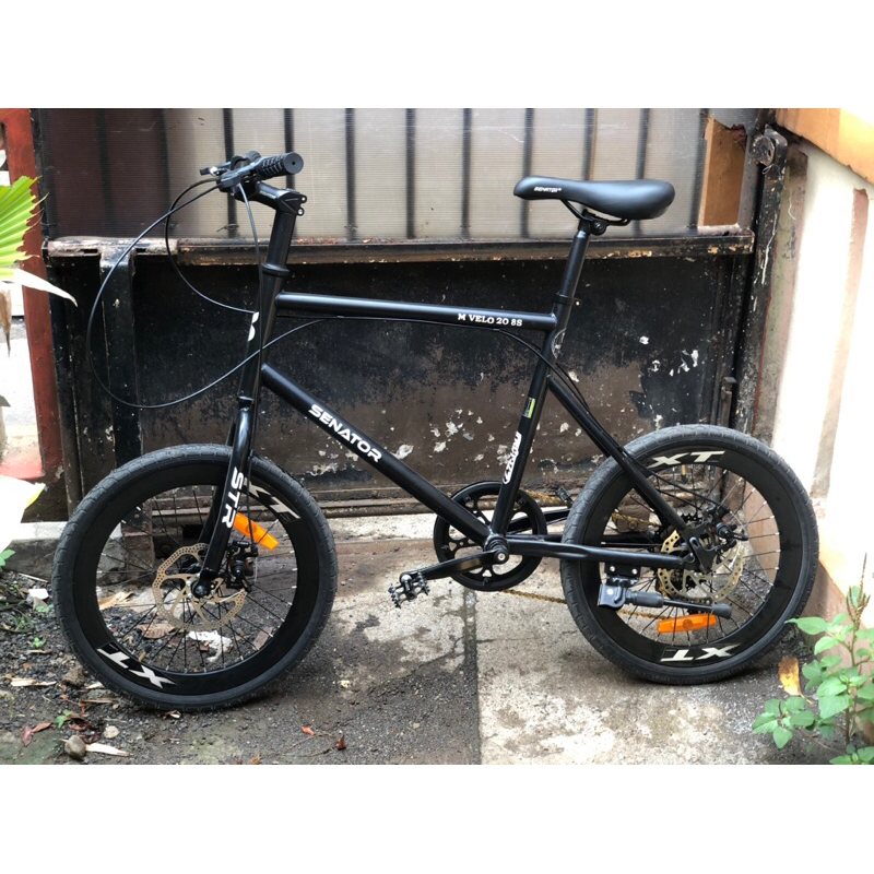 Jual sepeda minivello senator 8 speed custome Black | Shopee Indonesia