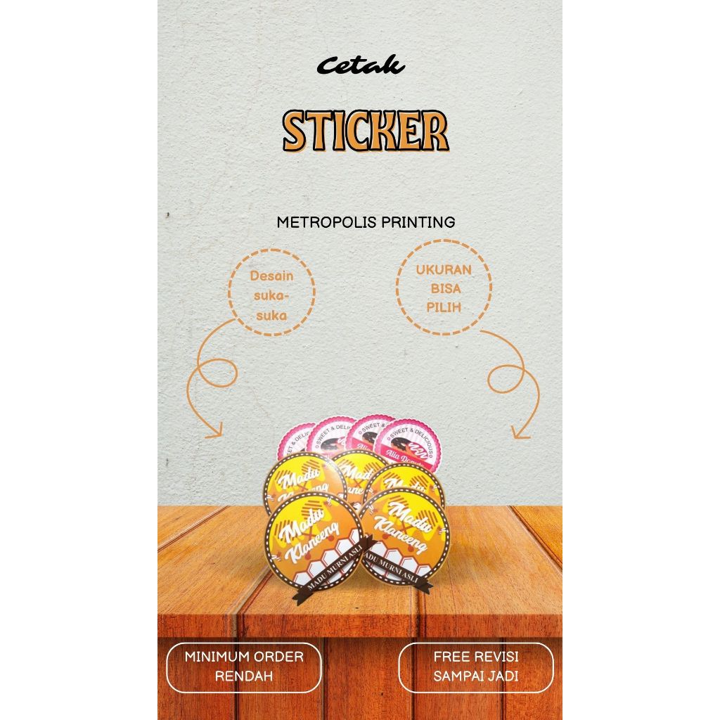 Jual STICKER CUSTOM UKURAN 4X4,5X5,6X6,7X7 | Shopee Indonesia