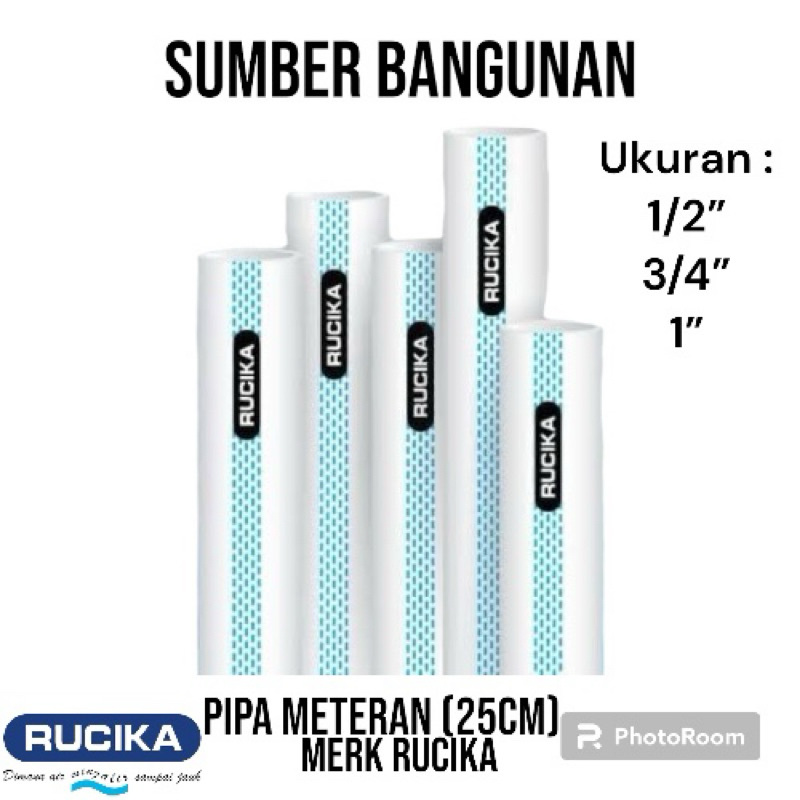 Jual PIPA RUCIKA METERAN / PIPA POTONGAN 1/2” 3/4” 1” MERK RUCIKA ...