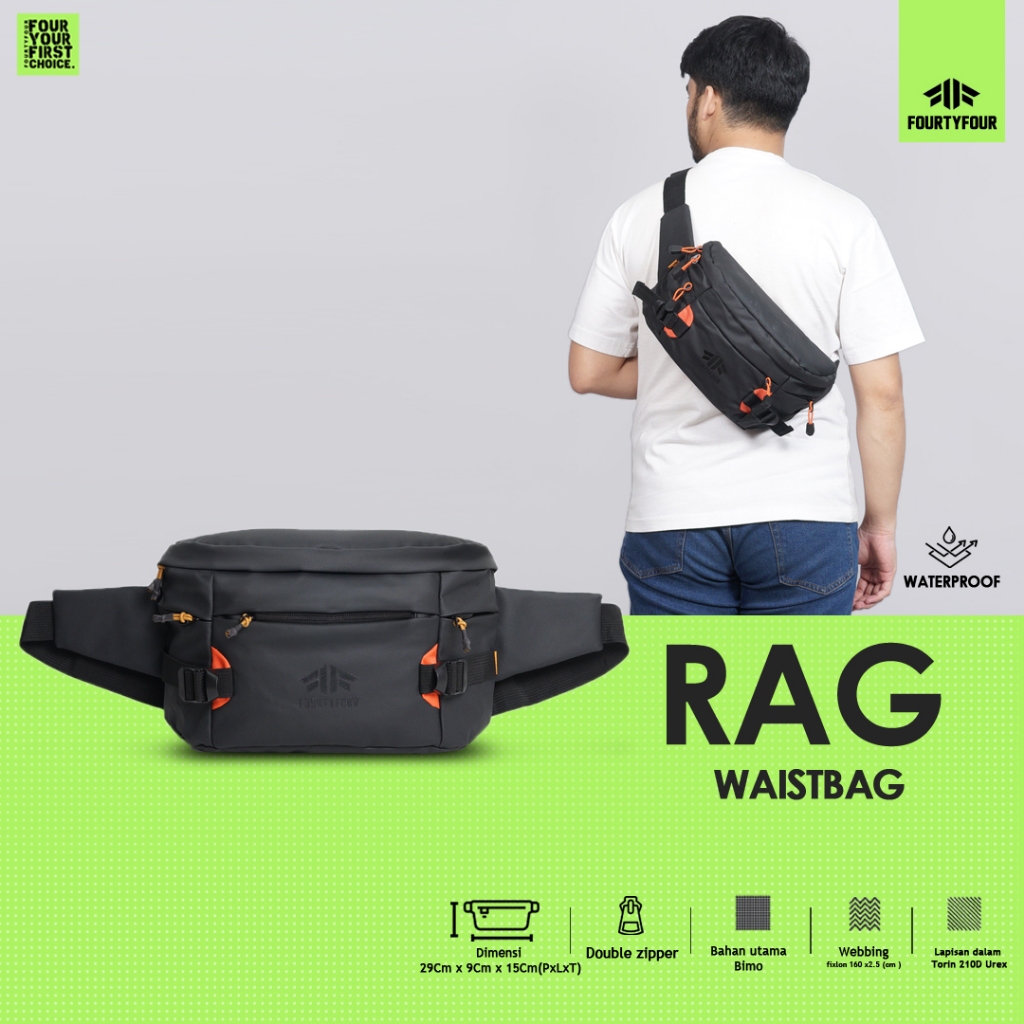 Jual FOURTYFOUR Rag Tas Selempang Pria / WaistBag | Shopee Indonesia