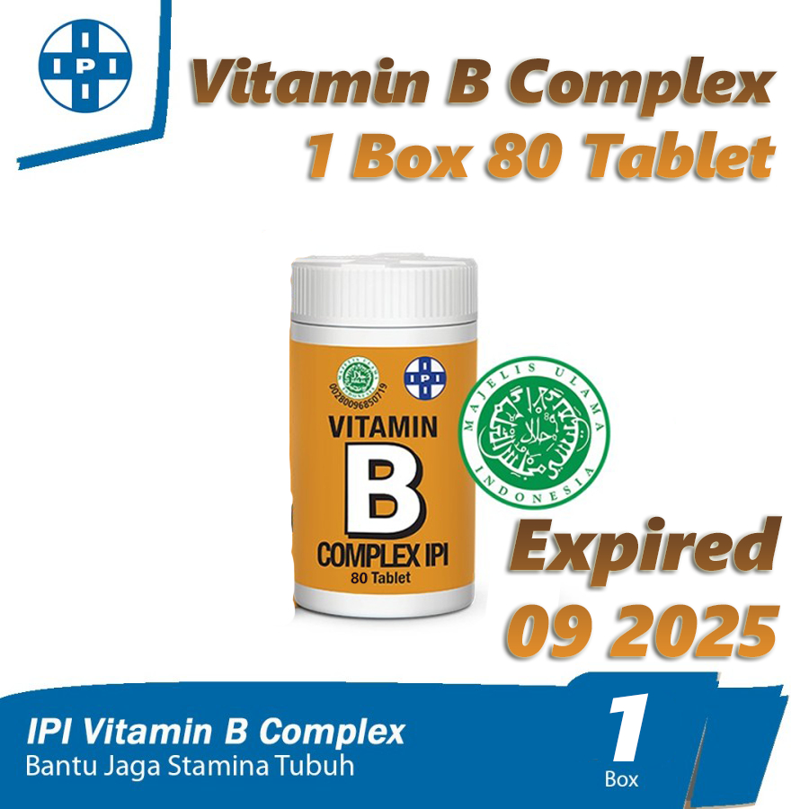 Jual IPI VItamin B Kompleks Vit B Complex isi 80 tablet 1 botol | Shopee Indonesia