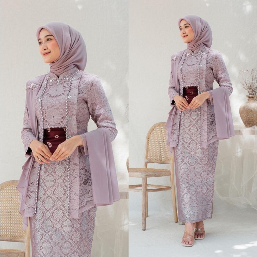 Jual Laksmi Set Kebaya Kutu Baru Wisuda Modern Kebaya Set Tunik Lamaran Tunangan Batik Baju ...