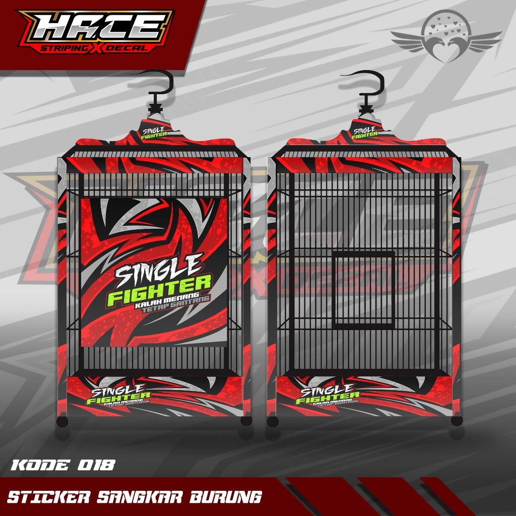 Jual STICKER DECAL SANGKAR KOTAK - DECAL SANGKAR BURUNG KOTAK EBOD SINGLE FIGHTER 018 | Shopee ...