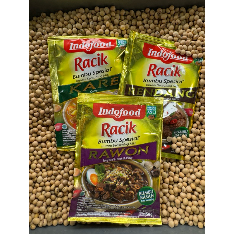 Jual Indofood Bumbu Racik (kari, rendang, opor, gule, dll) | Shopee ...