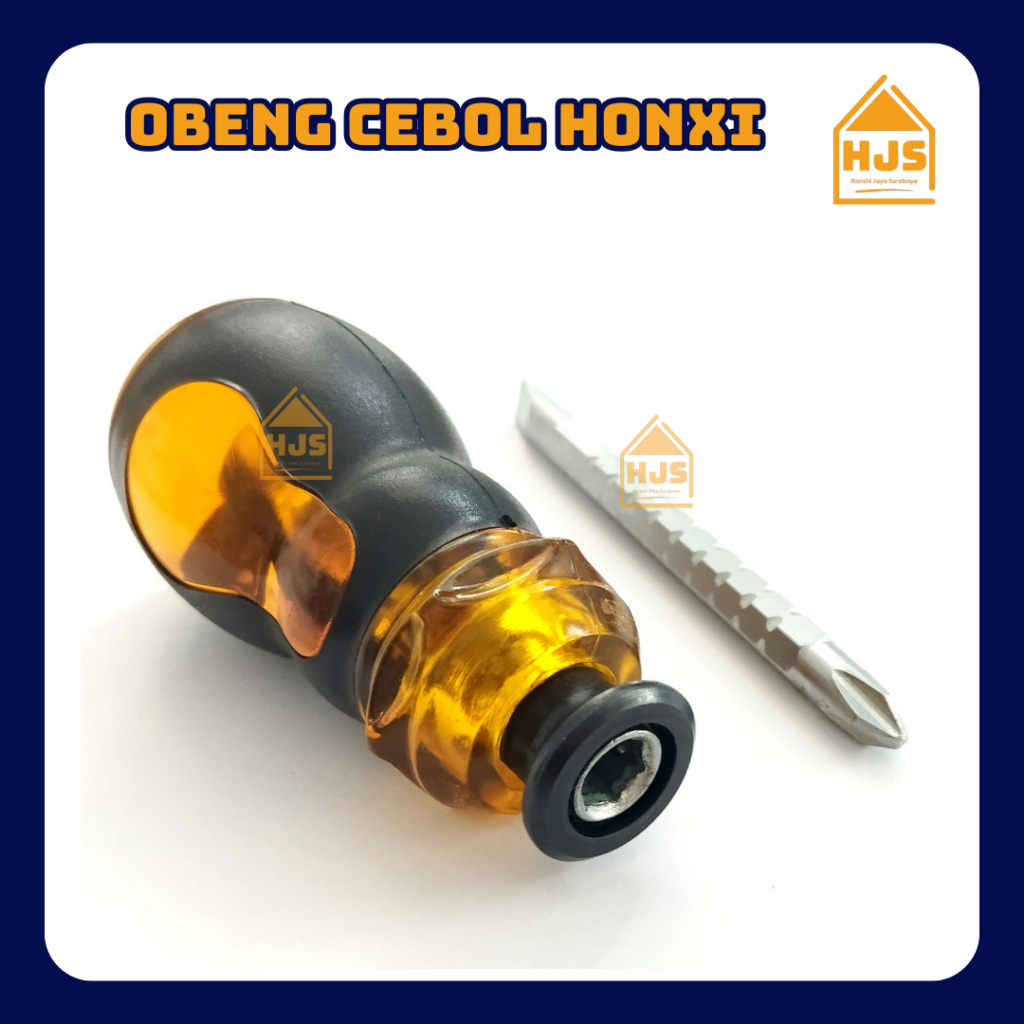 Jual [HJS] Obeng Bolak Balik Cebol Gagang Karet Obeng Mini 2 Way Obeng ...