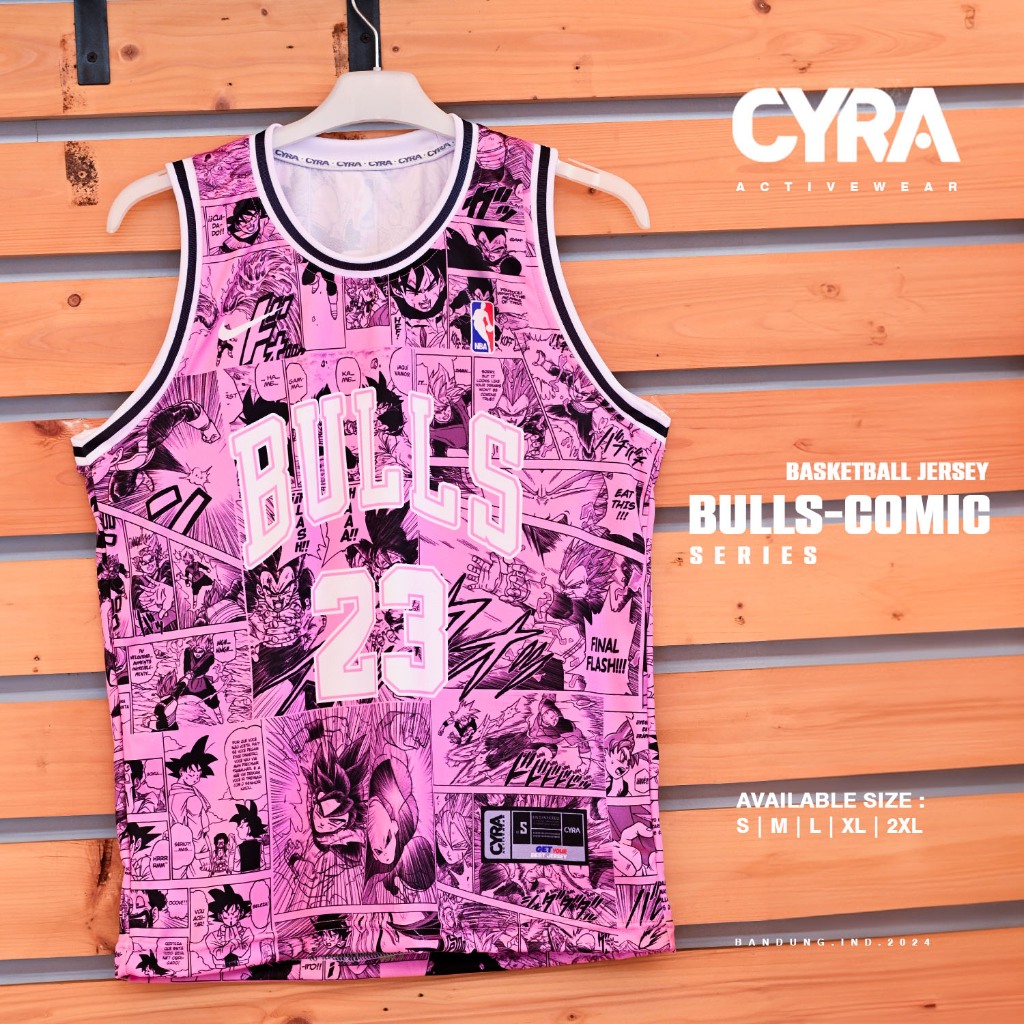 Jual JERSEY BASKET BULLS COMIC SERIES | CYRA ACTIVEWEAR BPD002 | Shopee ...