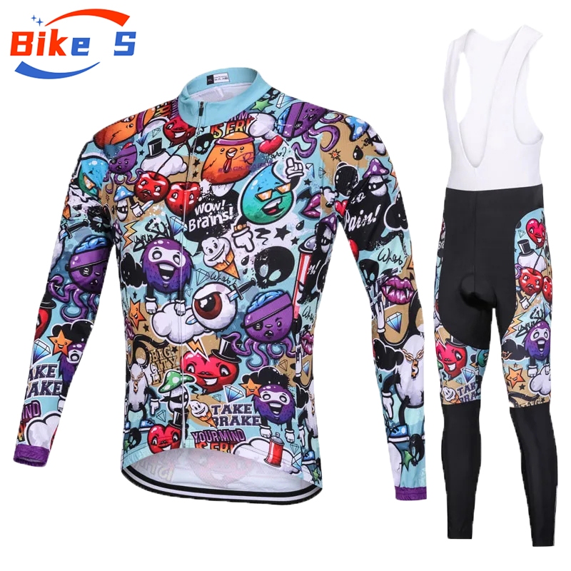 Jual lengan panjang Cycling Jersey Sepeda dan Celana Panas Baru Pria ...